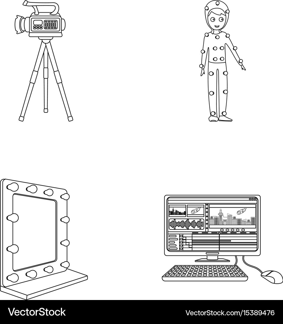 A movie camera suit for special effects Royalty Free Vector