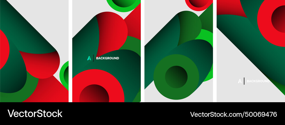 Abstract round shapes and circles poster designs Vector Image