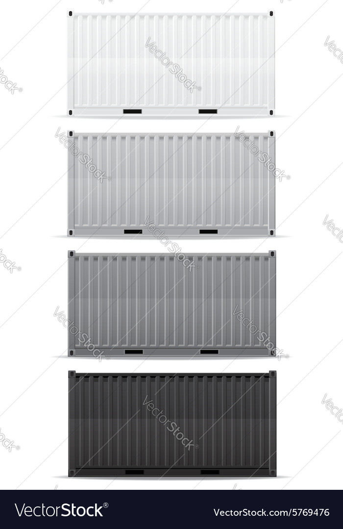 Cargo container 002 Royalty Free Vector Image - VectorStock