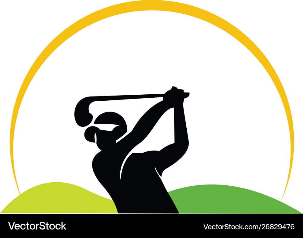 Golf logo graphic design template Royalty Free Vector Image