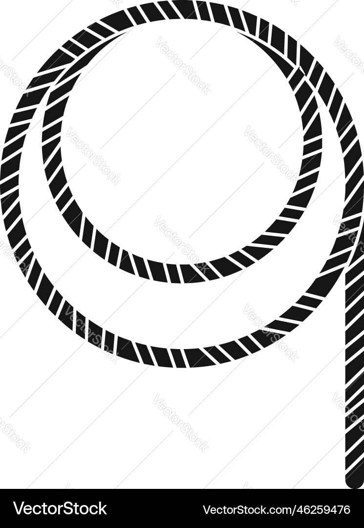 Hand lasso icon simple rodeo cord Royalty Free Vector Image