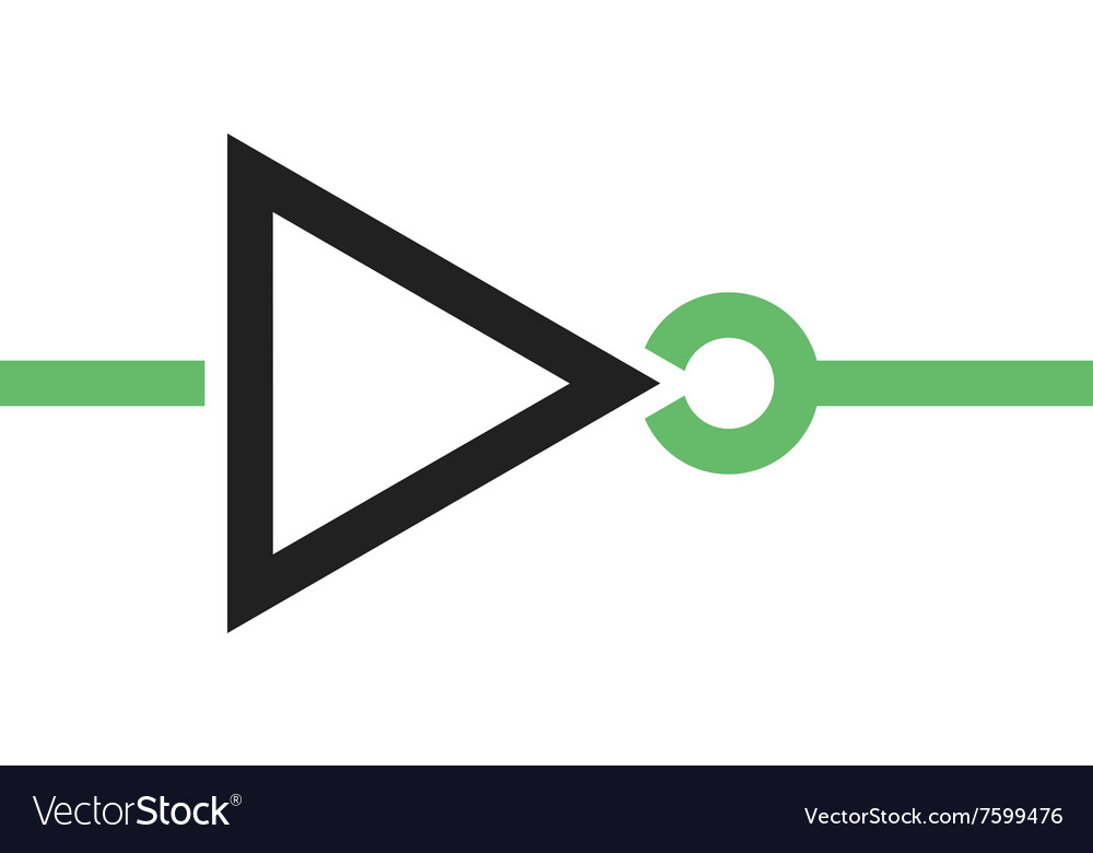 NOT Gate Royalty Free Vector Image - VectorStock