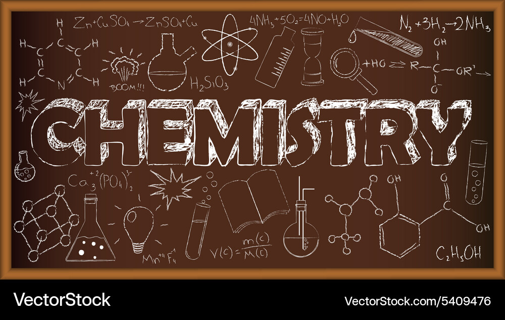 School board doodle with chemistry symbols Vector Image