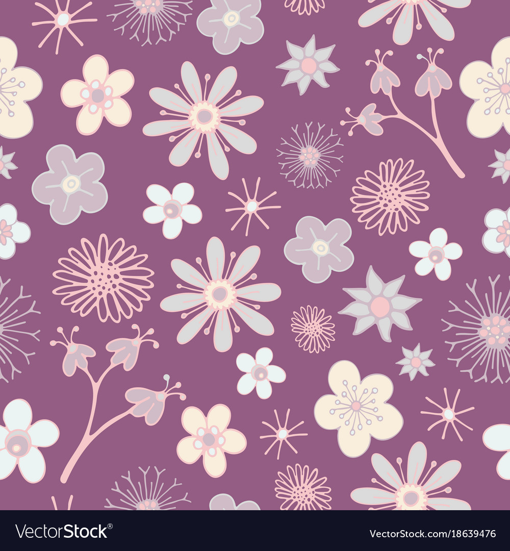 Seamless flower pattern Royalty Free Vector Image