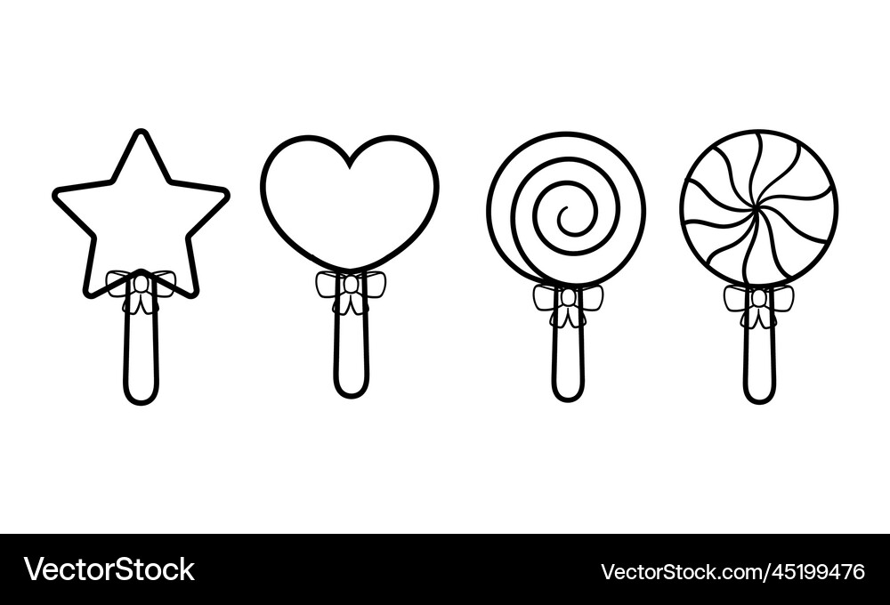 Set of hand drawn lollipops Royalty Free Vector Image