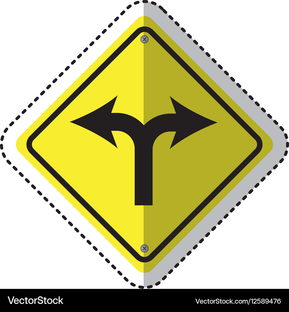 Traffic signal information with arrow icon Vector Image