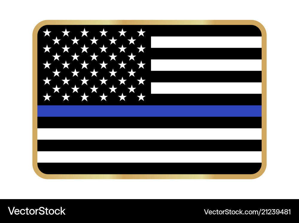 American police flag Royalty Free Vector Image