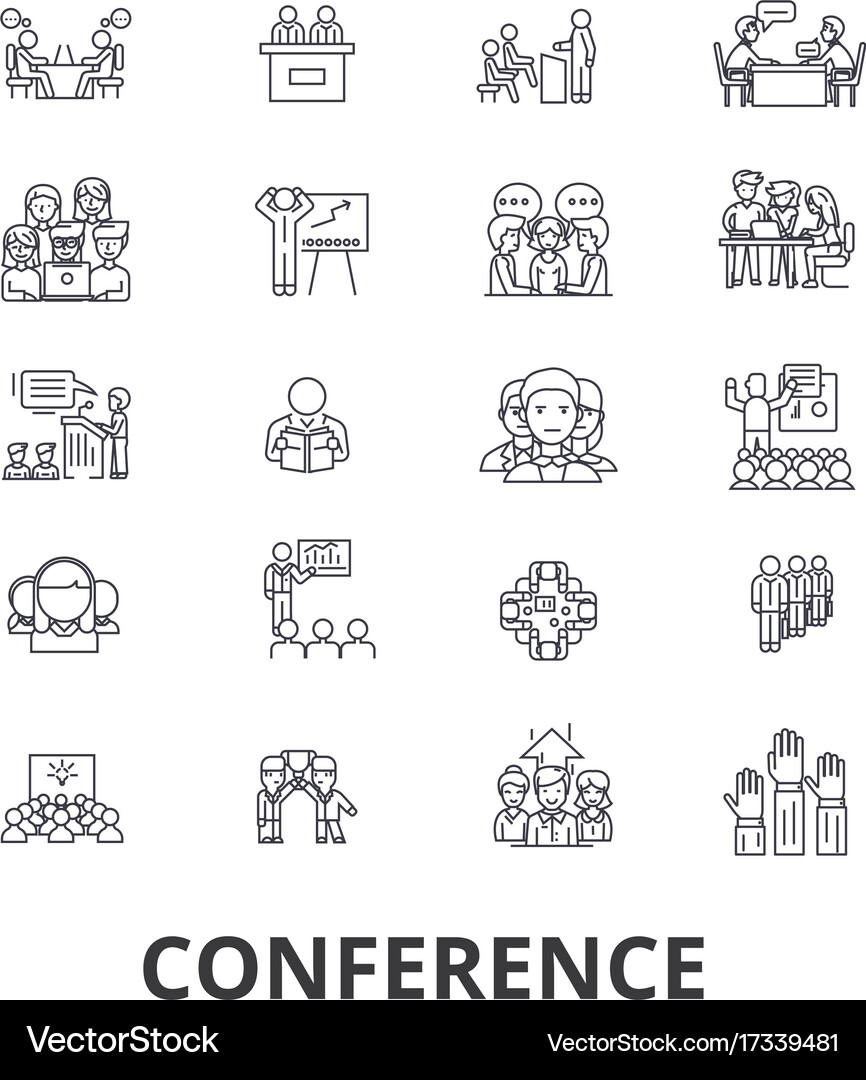 Conference presentation meeting business Vector Image