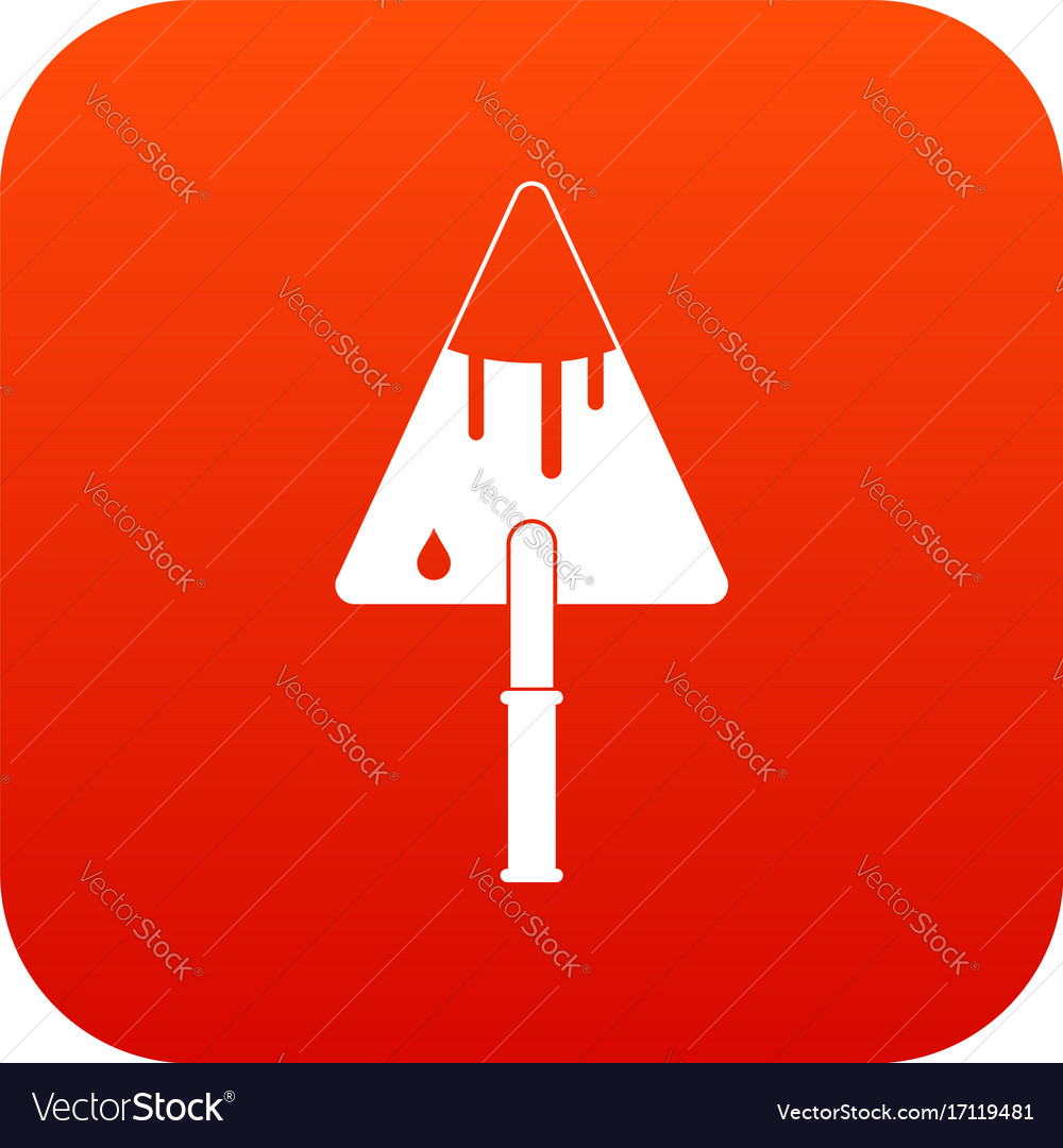 Construction trowel icon digital red Royalty Free Vector Construction trowel icon digital red Royalty Free Vector