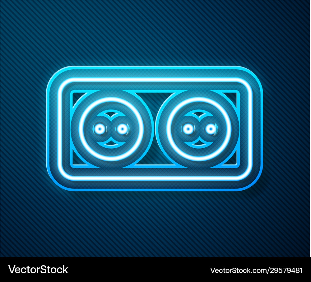 Glowing neon line electrical outlet icon isolated Vector Image