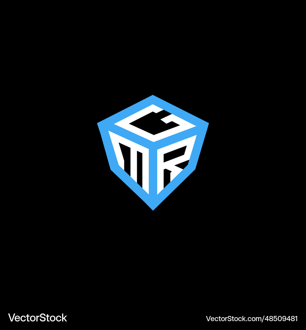 Gmr letter logo design simple and modern Vector Image