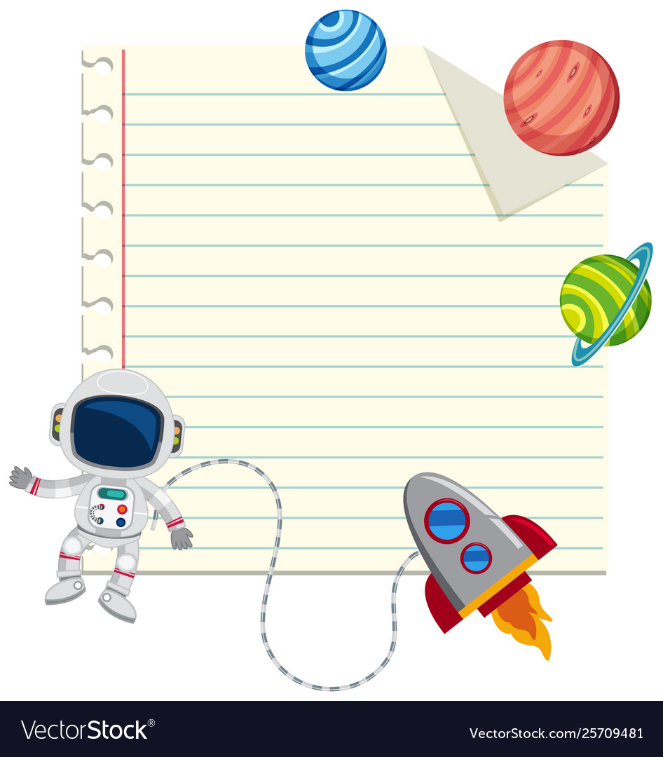 Note template space theme Royalty Free Vector Image