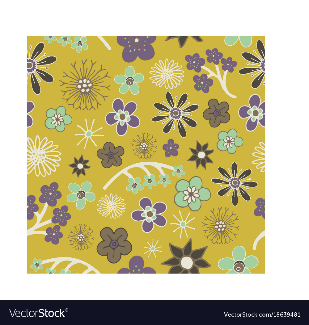 Seamless flower pattern Royalty Free Vector Image