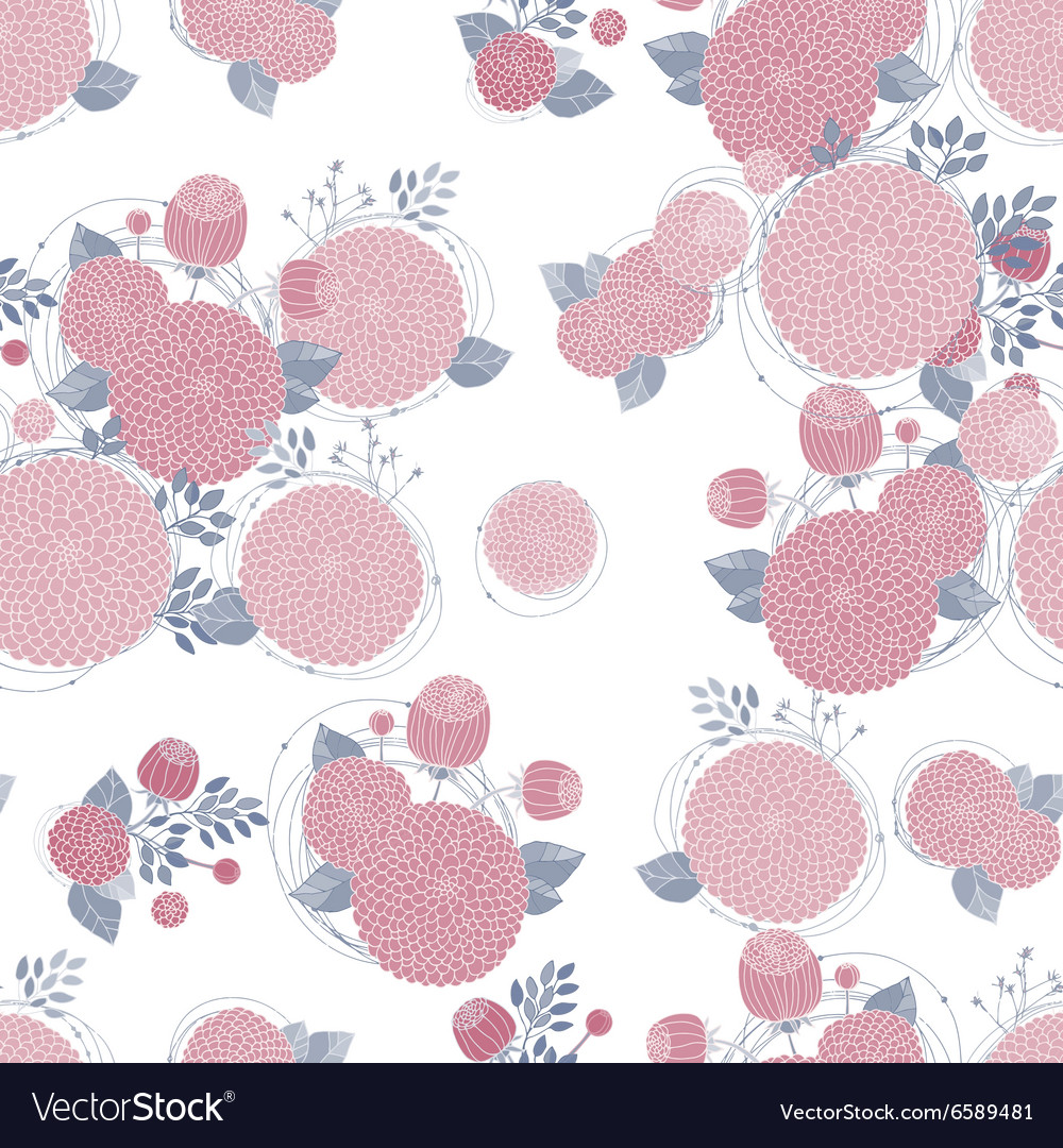 Seamless texture with asters Royalty Free Vector Image