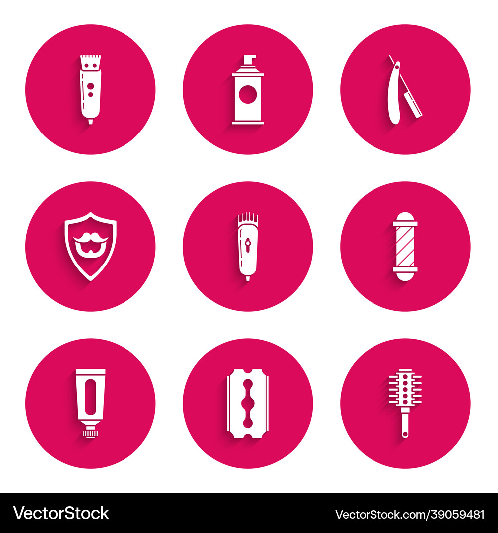 Set electrical hair clipper or shaver blade razor Vector Image