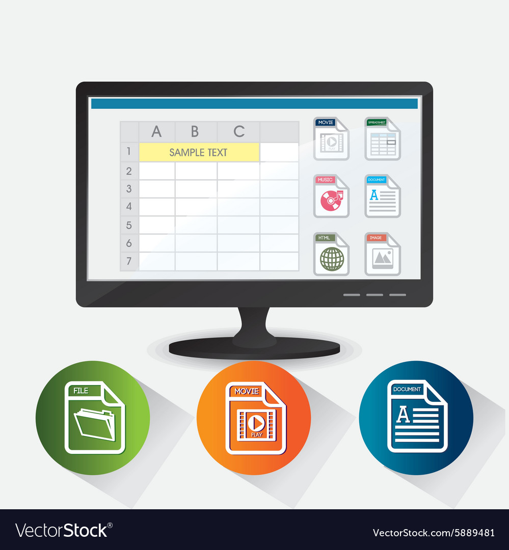 Spreadsheet design Royalty Free Vector Image - VectorStock