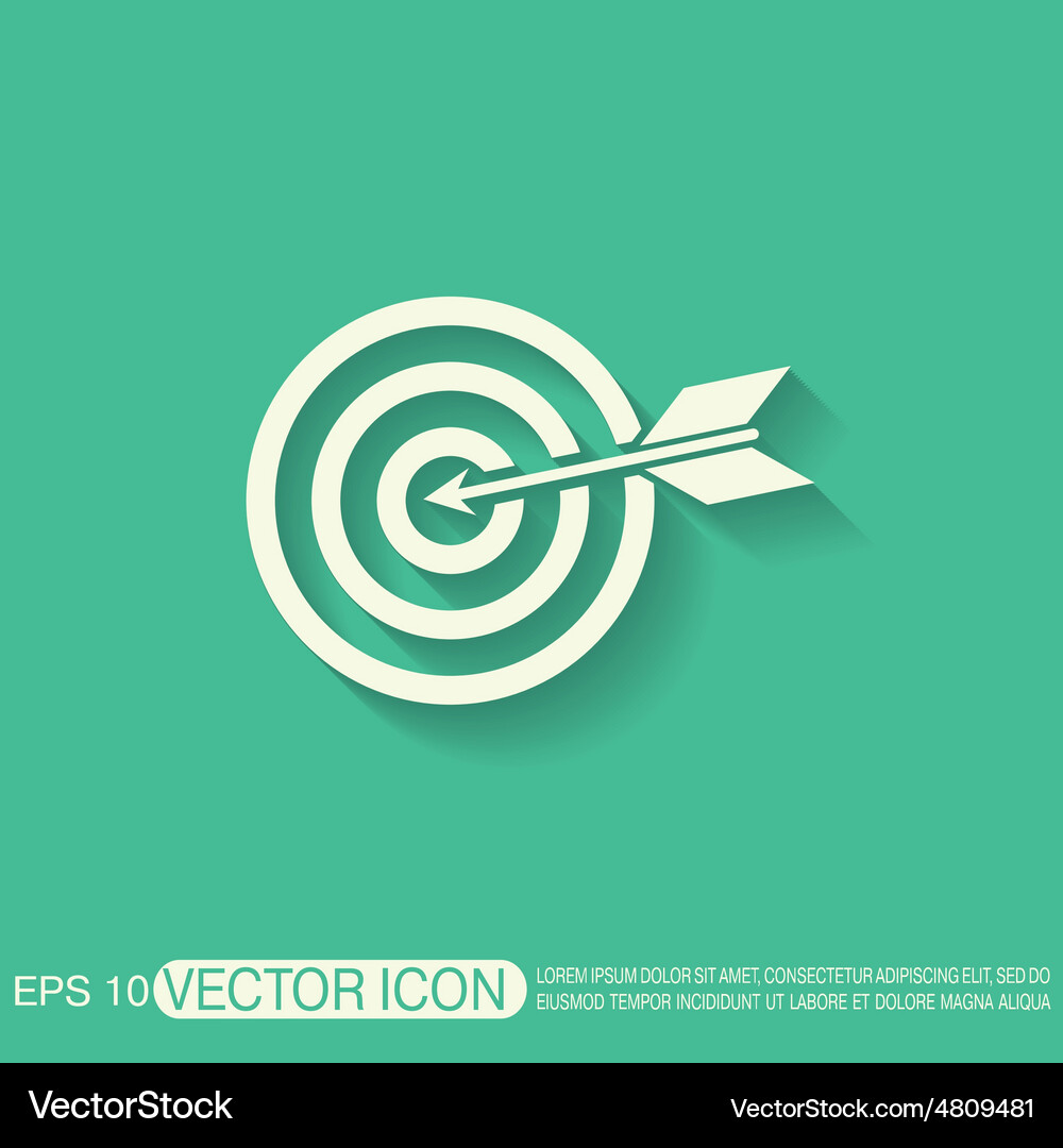 Target symbol sporty character hit the Royalty Free Vector