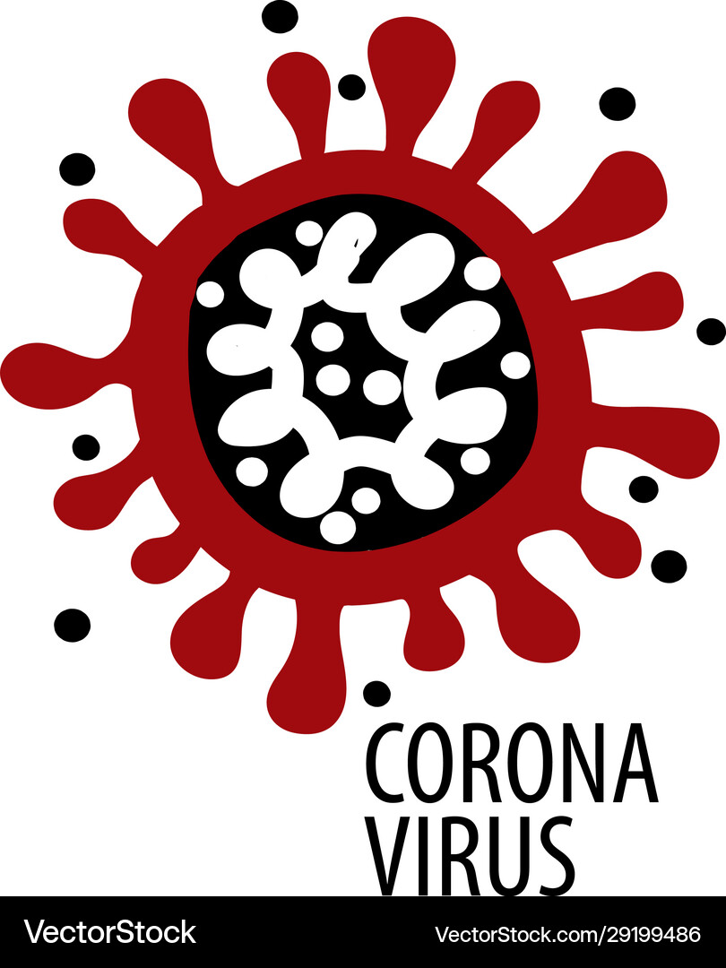A coronavirus on white Royalty Free Vector Image
