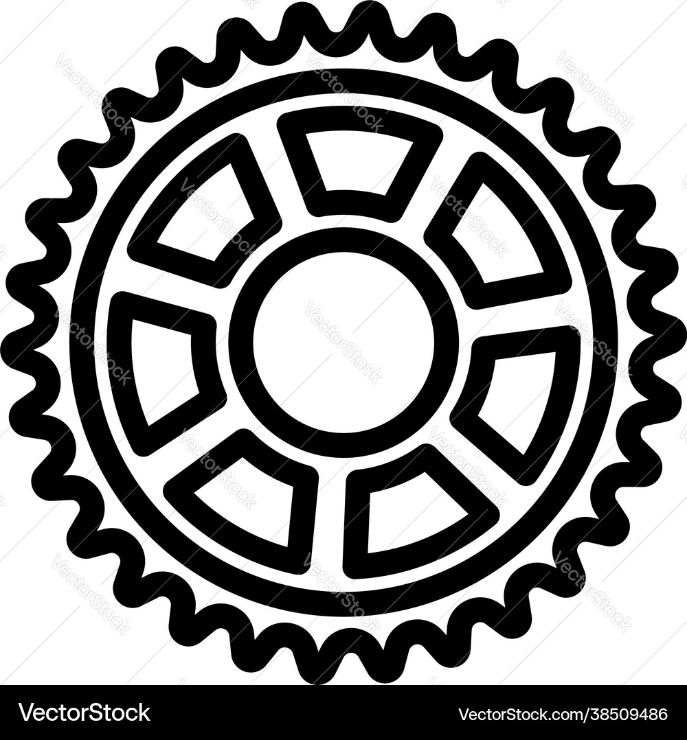 Bike gear star icon Royalty Free Vector Image - VectorStock