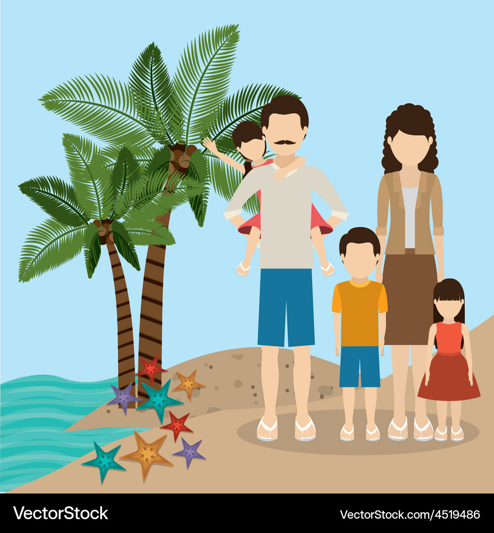 Family travel design Royalty Free Vector Image
