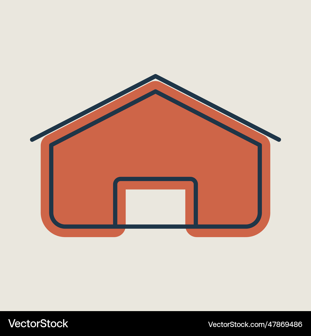 Farm barn icon animal sign Royalty Free Vector Image
