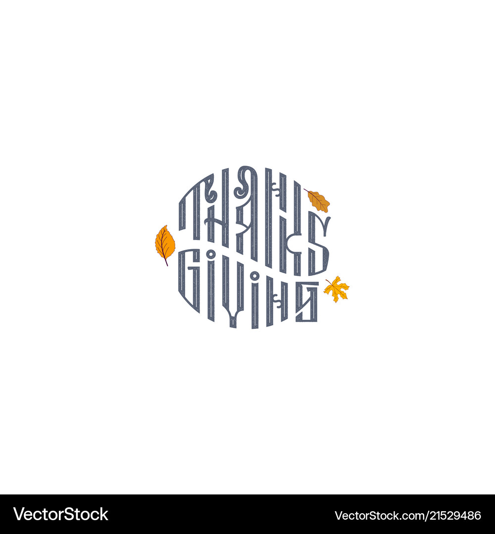 Hand drawn happy thanksgiving typography poster Vector Image