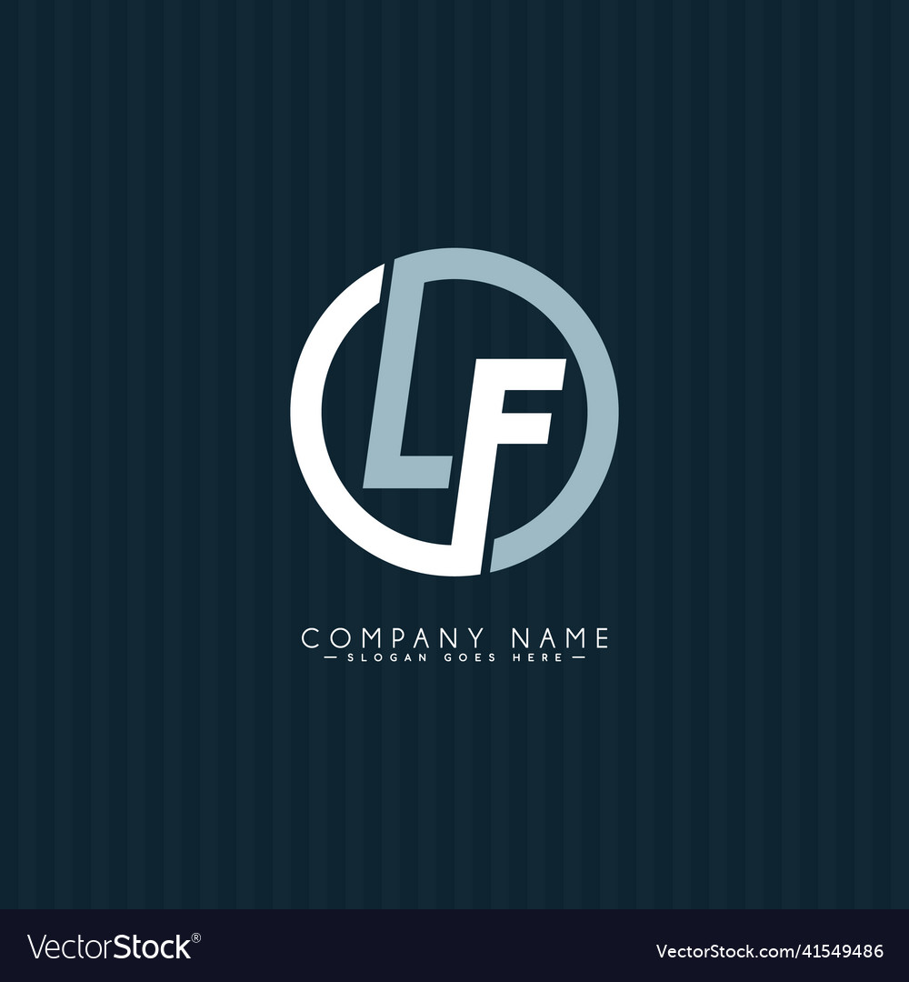 Initial letter lf logo - minimal business logo Vector Image