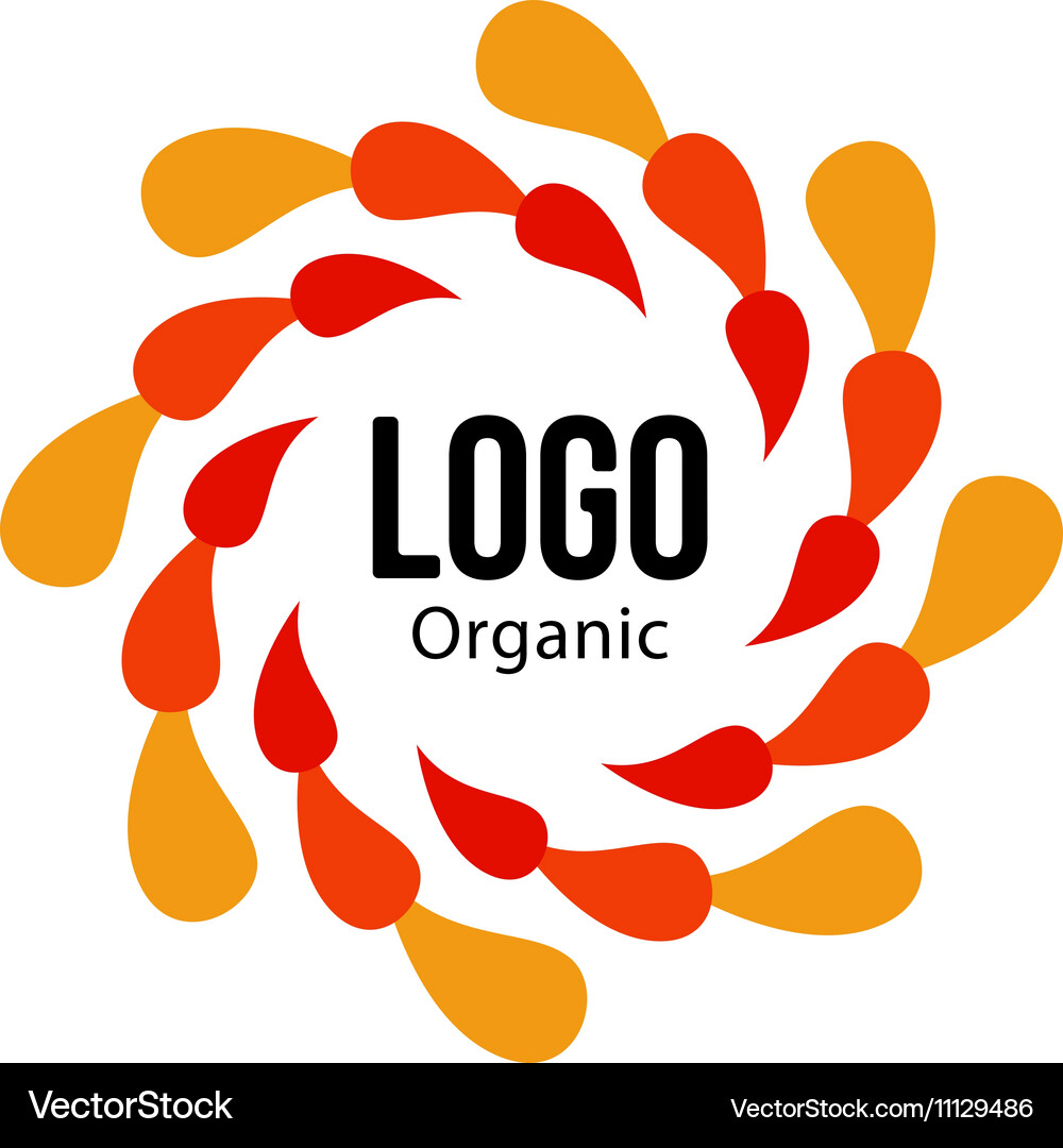 Isolated abstract colorful round shape red and Vector Image