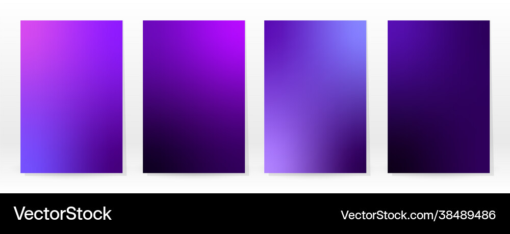 Minimal poster pastel soft violet gradient set Vector Image