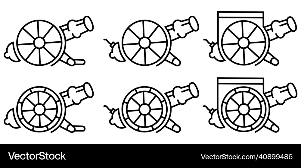 Museum cannon symbol stock Royalty Free Vector Image