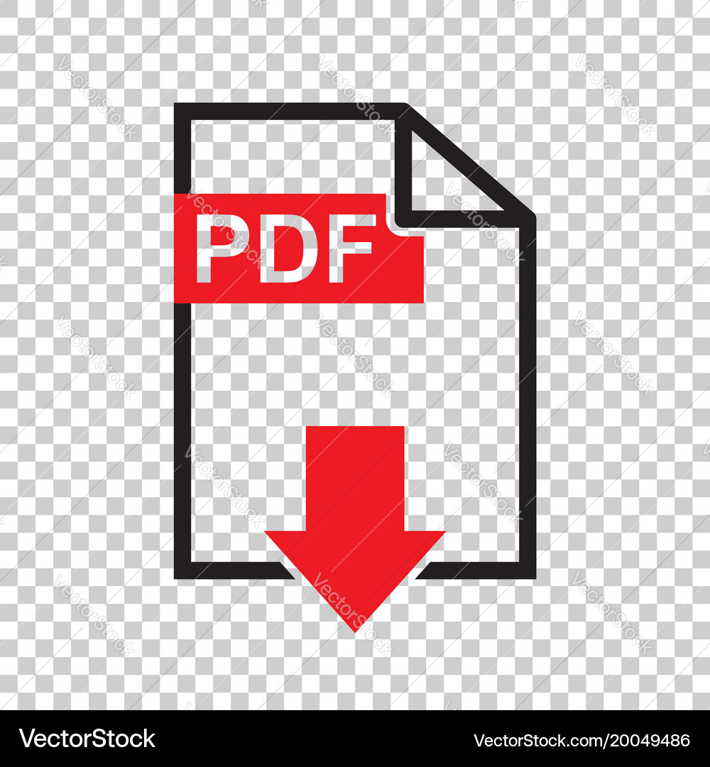 Pdf download icon simple flat pictograph Vector Image