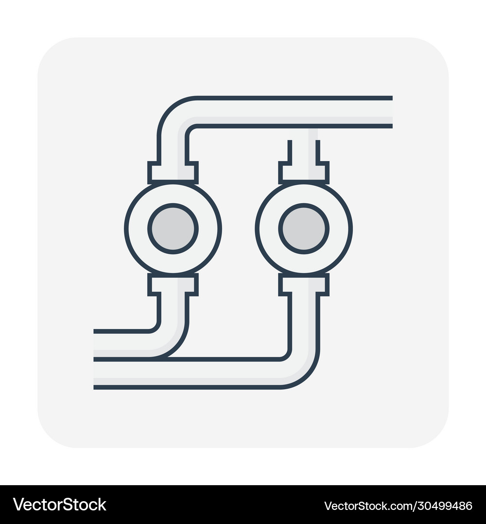 Pipeline construction icon Royalty Free Vector Image