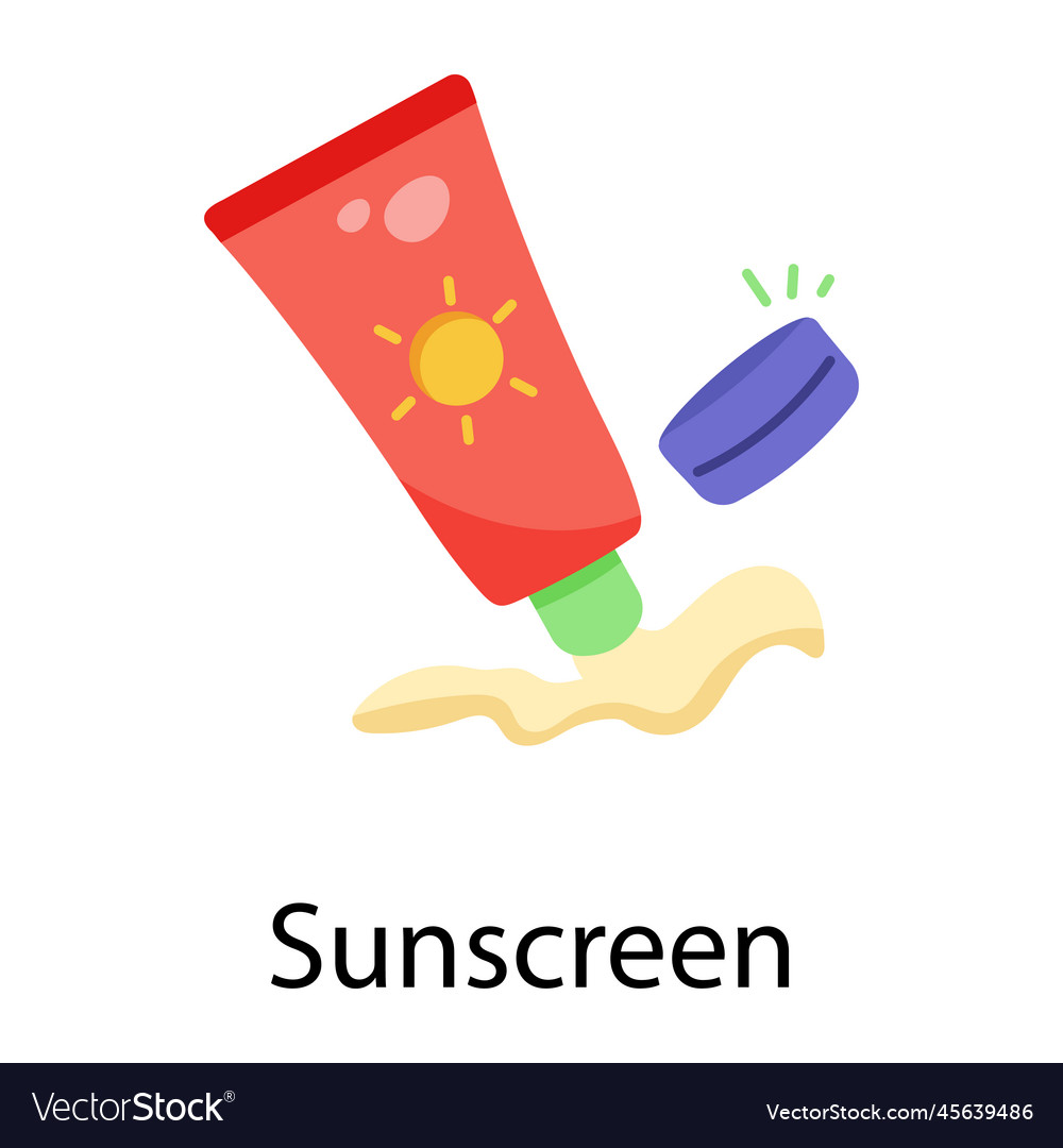 Sunscreen Royalty Free Vector Image - VectorStock