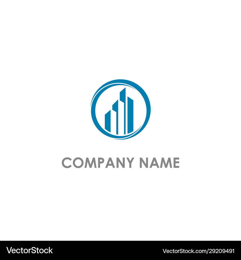 Building cityscape business logo Royalty Free Vector Image