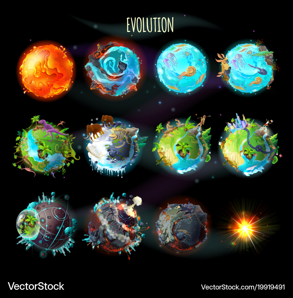 Evolution earth concept Royalty Free Vector Image