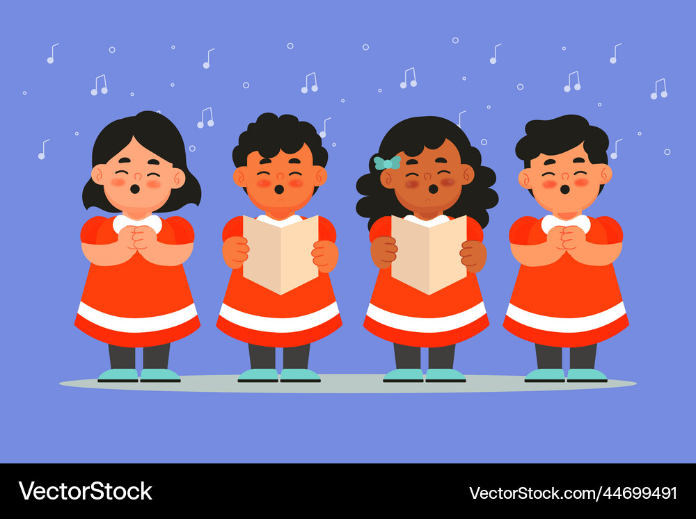 Gospel christmas choir design Royalty Free Vector Image