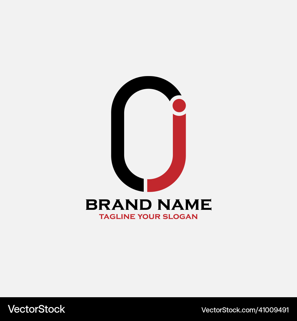 O j letter design logo business Royalty Free Vector Image