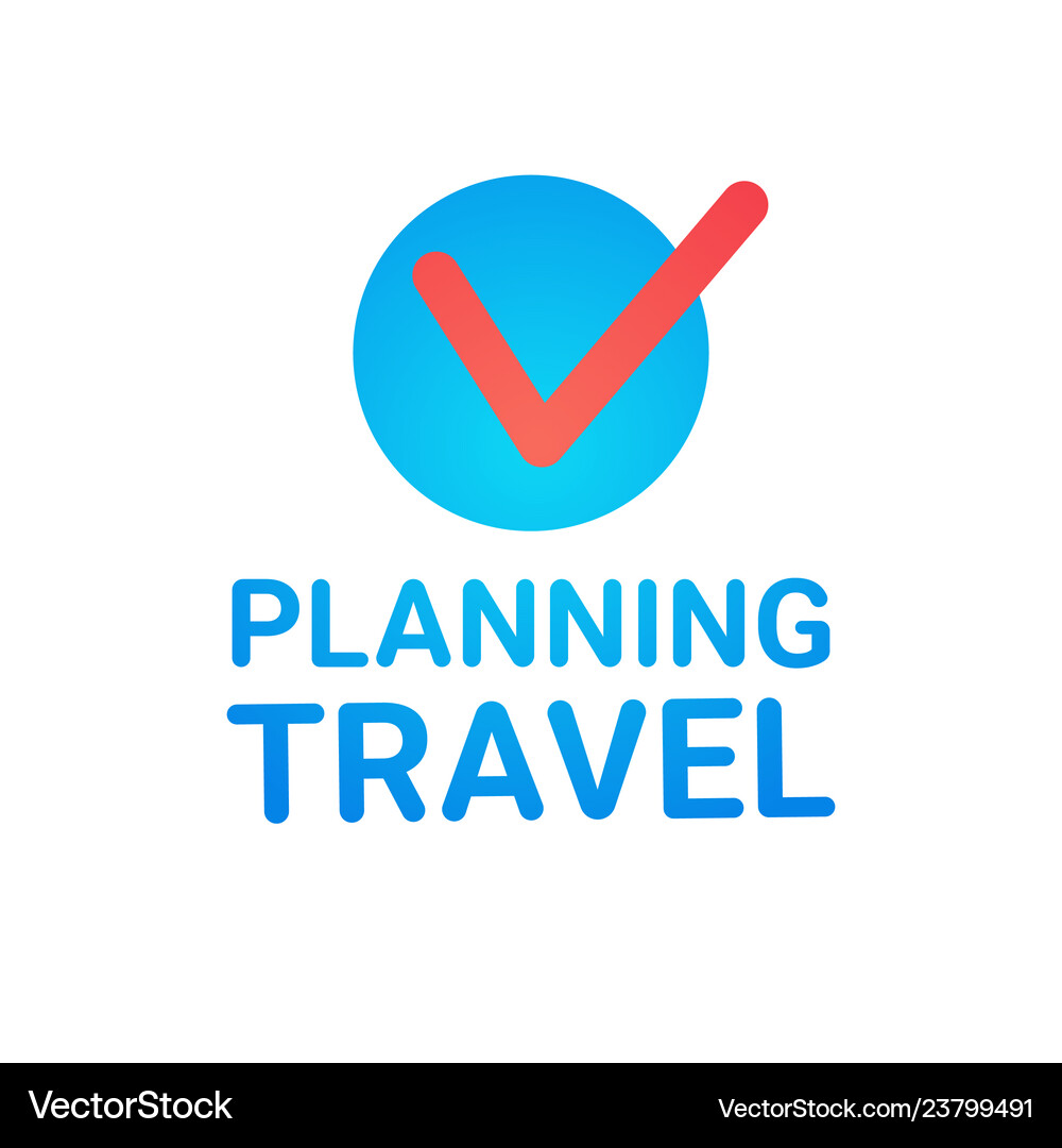 Planning travel icon isolated vacation route Vector Image