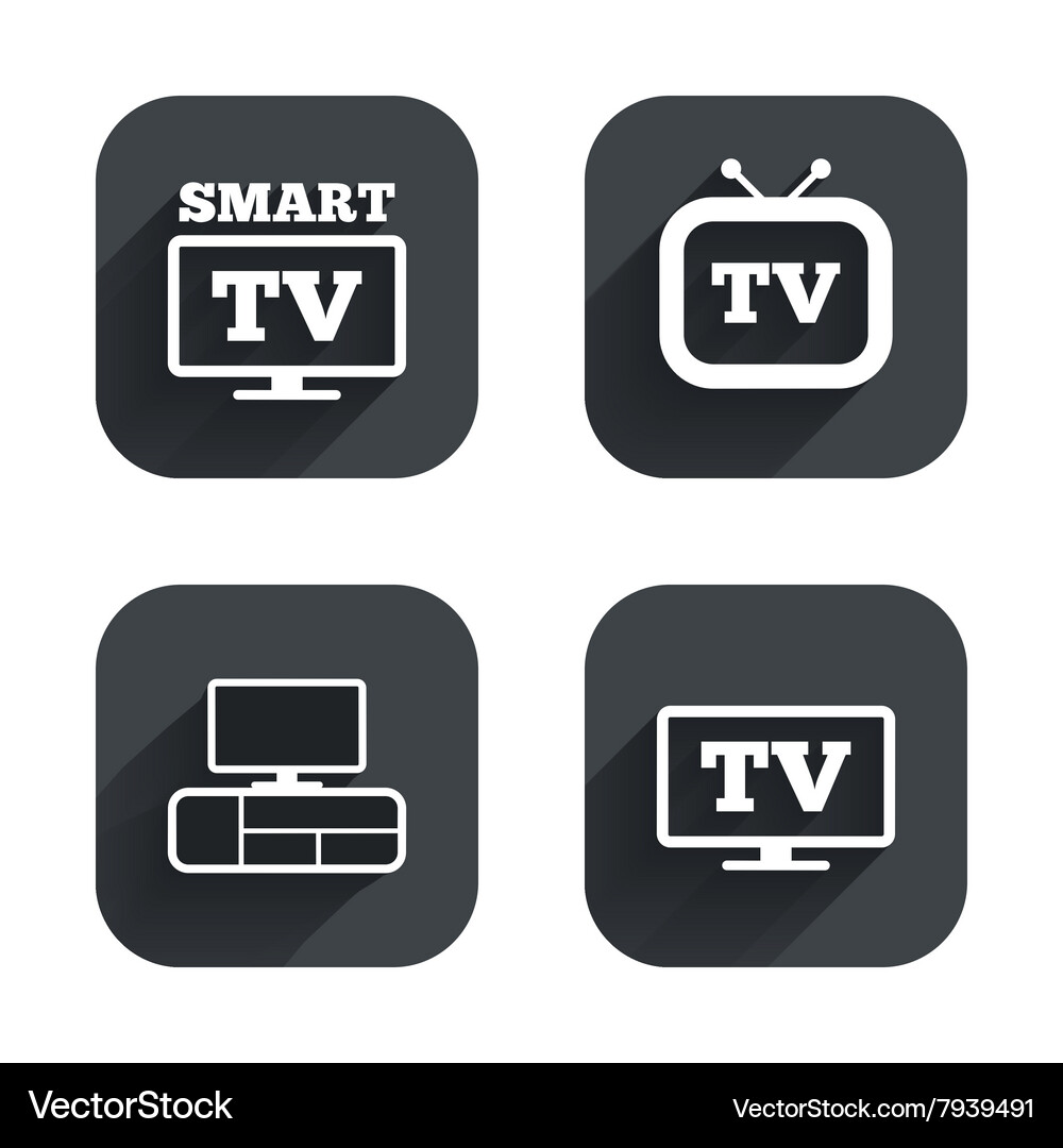 Smart tv mode icon retro television symbol Vector Image