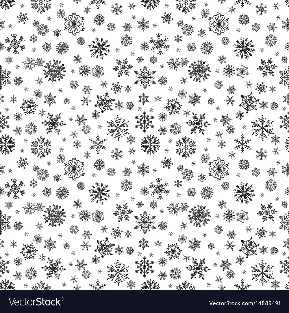 Snowflake seamless pattern Royalty Free Vector Image