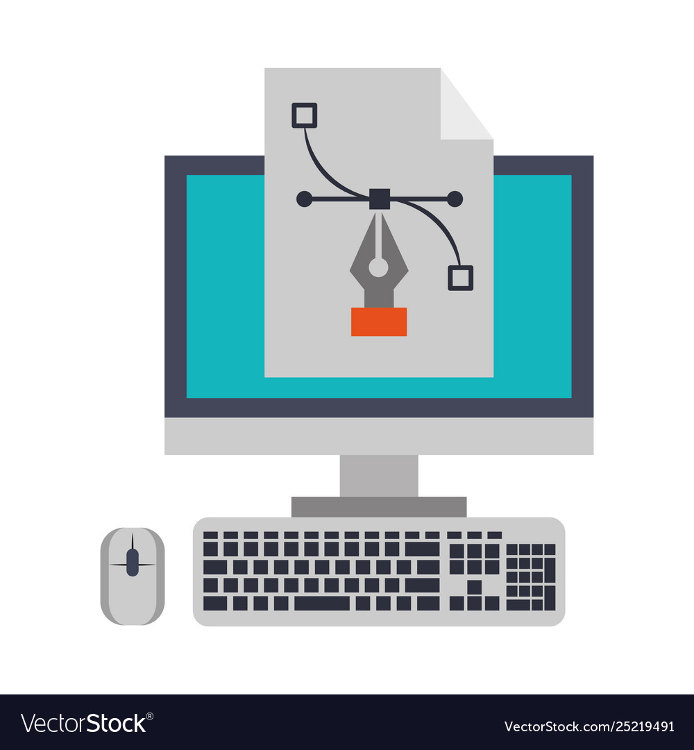 Technology software tools cartoon Royalty Free Vector Image