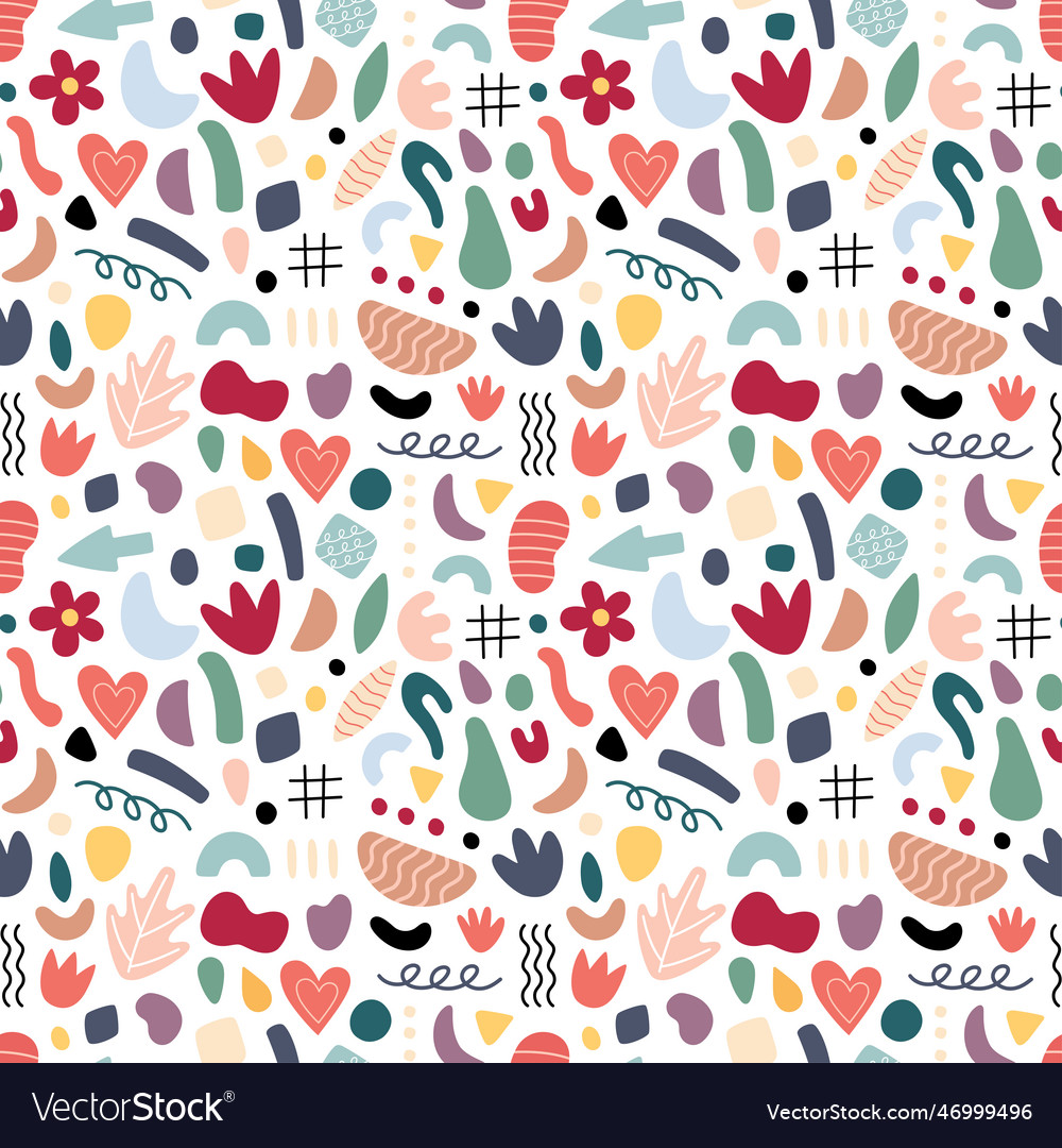 Abstract geometric shapes seamless pattern Vector Image