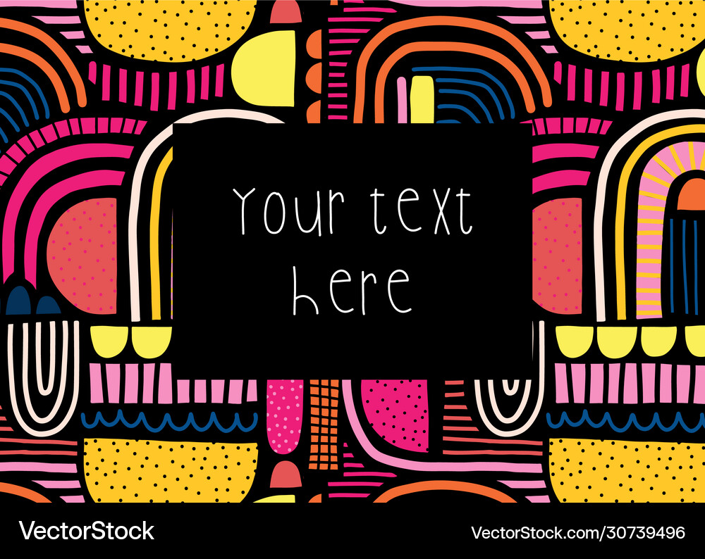 Abstract shapes card template colorful Royalty Free Vector