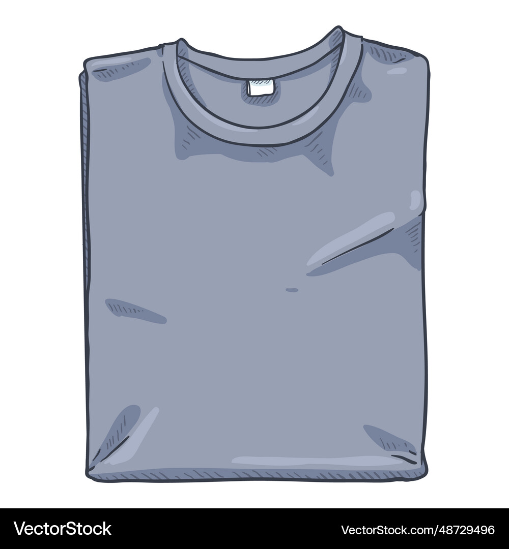 Cartoon - folded gray t-shirt Royalty Free Vector Image