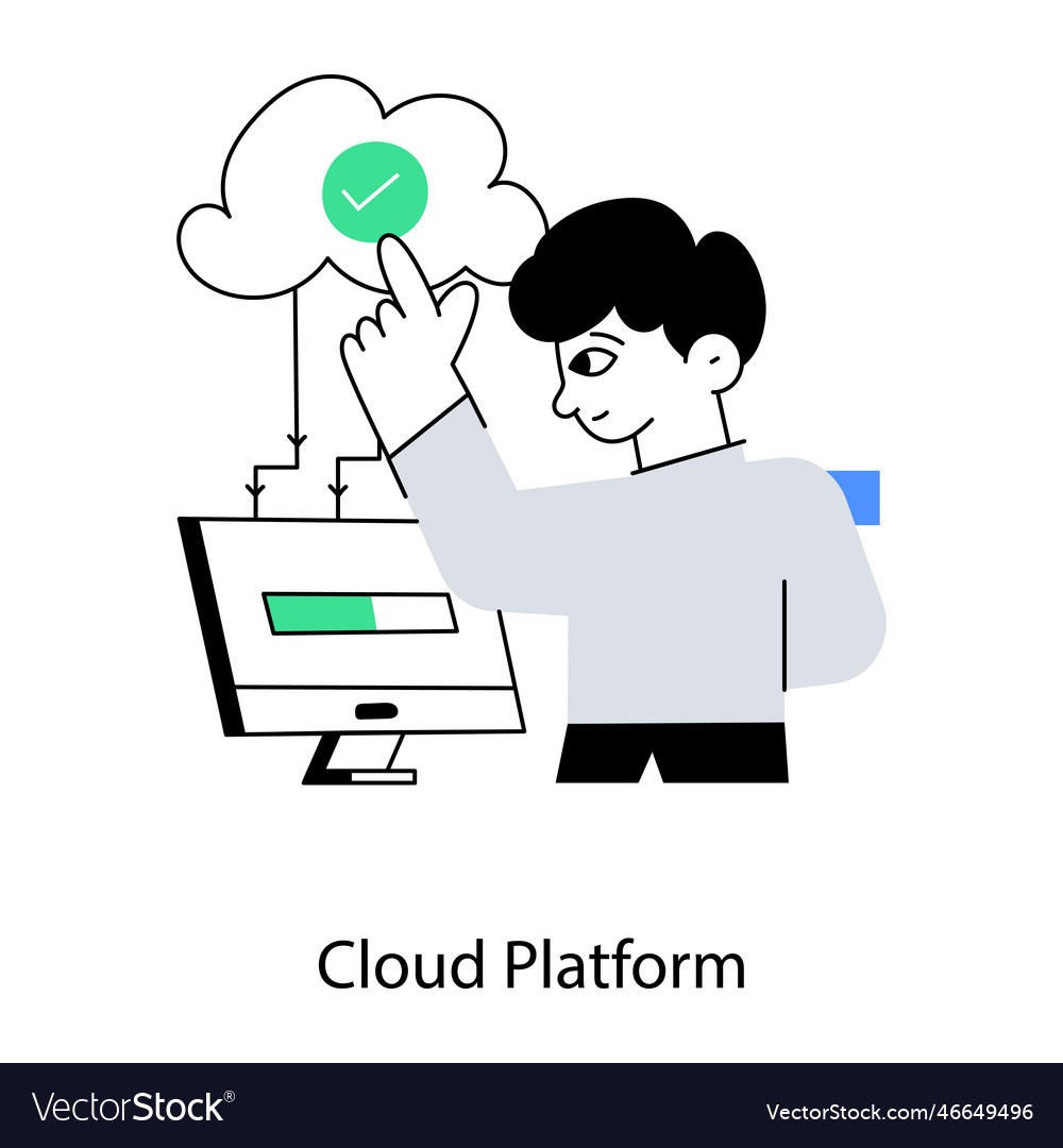 Cloud platform Royalty Free Vector Image - VectorStock
