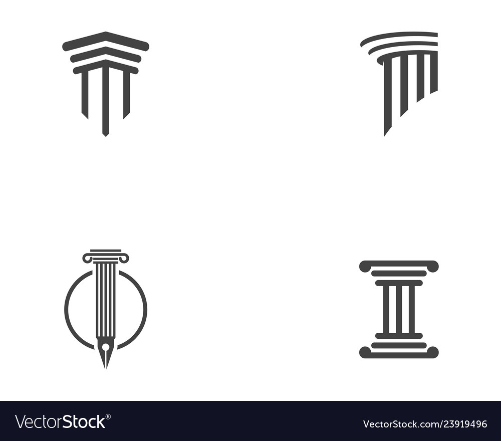 Column icon logo template Royalty Free Vector Image