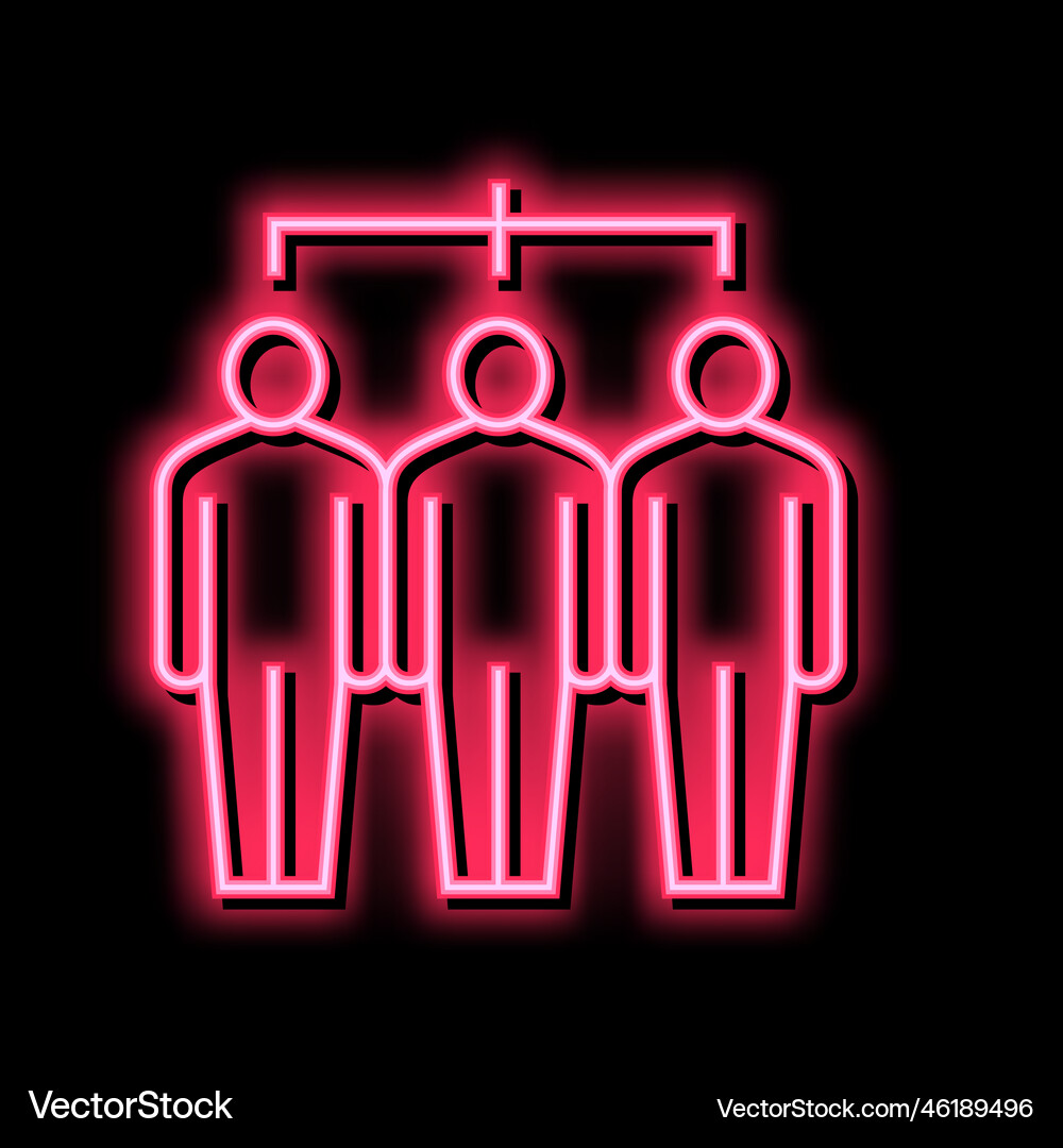 Company team neon glow icon Royalty Free Vector Image