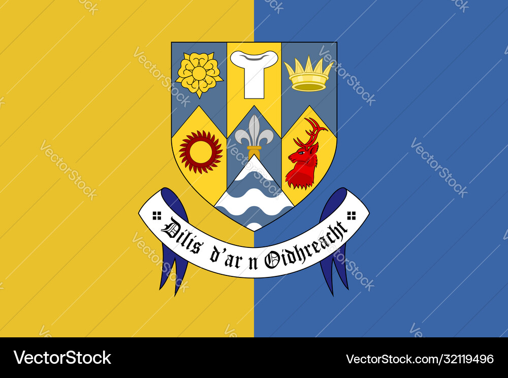 Flag county clare in munster ireland Royalty Free Vector