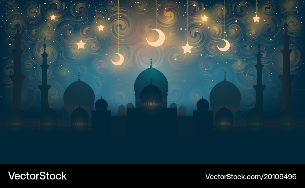 Islam magical oriental night on picture Royalty Free Vector