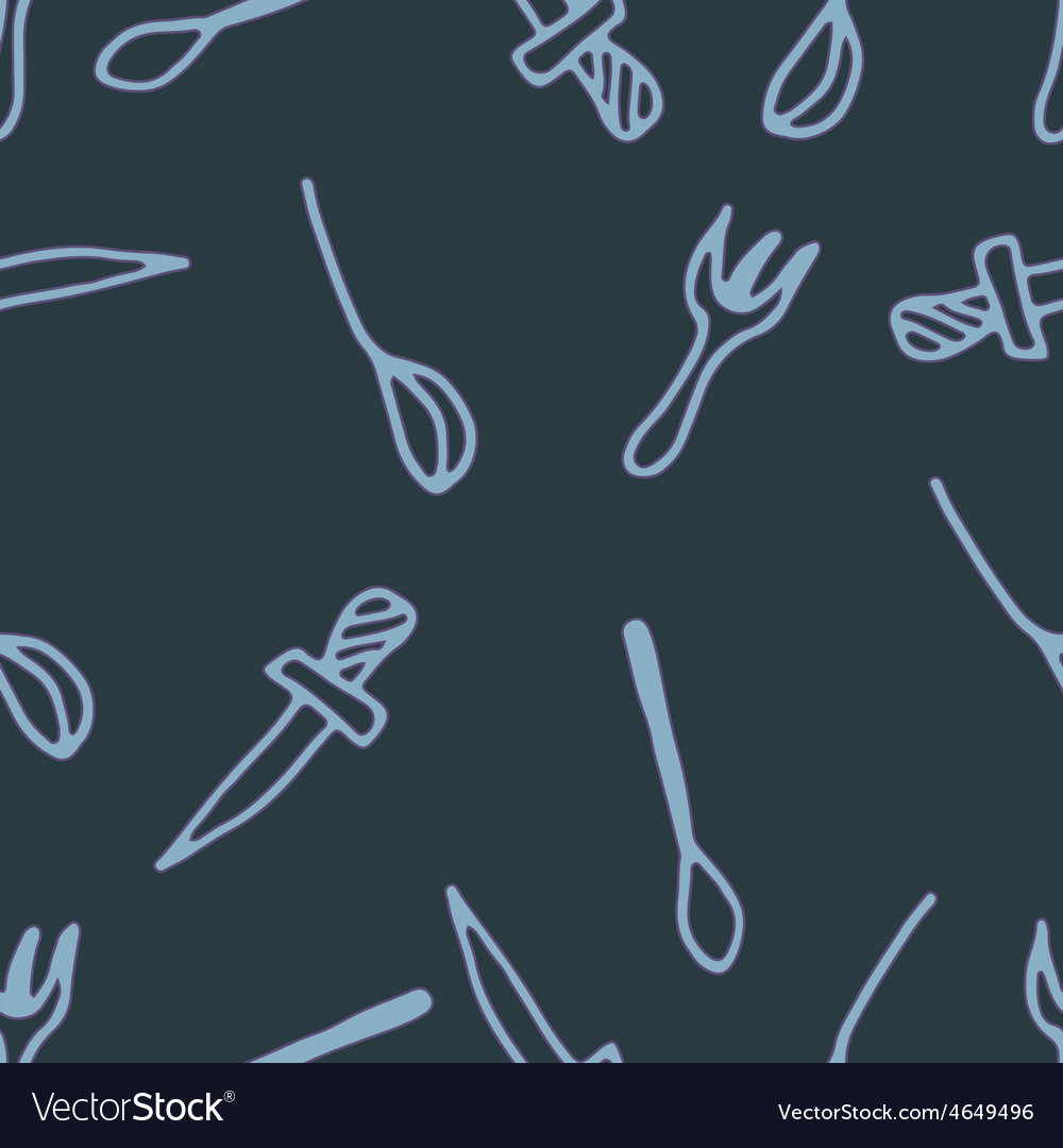 Kitchen set pattern menu dinner print restaurant Vector Image